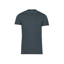 T-Shirt TRIGEMA "TRIGEMA Slim Fit T-Shirt aus DELUXE Baumwolle", Damen, Gr. L, grau (anthrazit), 100% Baumwolle, Basic, Shirts