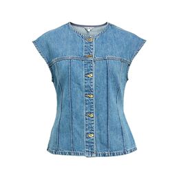 Object Weste 'OBJDivona' Damen Gr&ouml;&szlig;e XL blue denim
