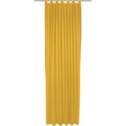 Vorhang WIRTH "Umea" Gr. 1, gold (goldfarben), B:132cm H:145cm, Jacquard, Polyester, Gardinen