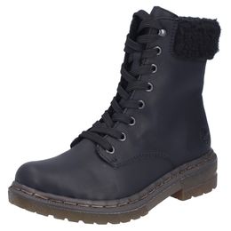 Winterstiefelette Rieker, Damen, Gr. 40, schwarz, Lederimitat, Textil, unifarben, Basic, Schuhe, mit Innenreißverschluss