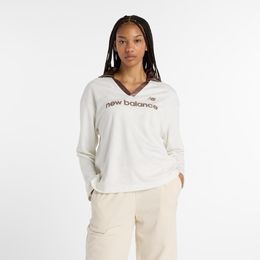 New Balance Shirt Damen Gr&ouml;&szlig;e M cappuccino / wei&szlig;