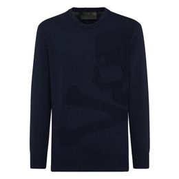 Philipp Plein Pullover 'Skull&Bones' Herren Gr&ouml;&szlig;e XL dunkelblau