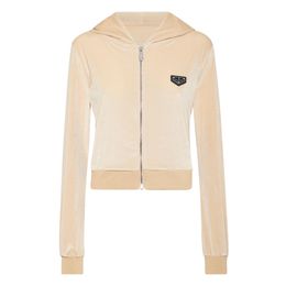 Philipp Plein Sweatjacke Damen Gr&ouml;&szlig;e XXL beige / schwarz