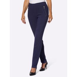 Webhose Lady, Damen, Gr. 20, Kurzgrößen, blau (marine), 72% Viskose, 25% Polyamid, 3% Elasthan, unifarben, lang, Hosen