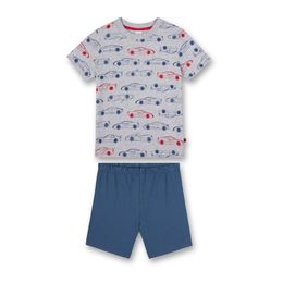 Sanetta Schlafanzug Jungen Gr&ouml;&szlig;e 98 blau / grau / rot