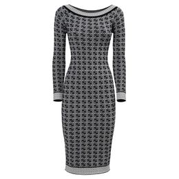Influencer Knitted dress female Grey size M