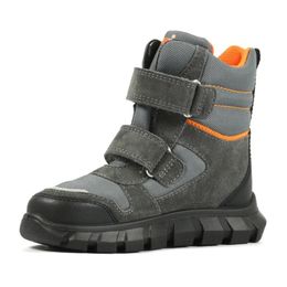 Richter Schuhe Snowboots Jungen Gr&ouml;&szlig;e 33 grau / dunkelgrau / orange / schwarz