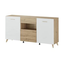 Möbel Kraft Sideboard weiß Maße (cm): B: 173 H: 87,5 T: 41.5 » Möbel Kraft