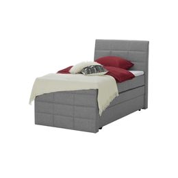 M&ouml;bel Kraft Boxspringbett mit Bettkasten und Topper grau Ma&szlig;e (cm): B: 109 H: 124 &raquo; M&ouml;bel Kraft