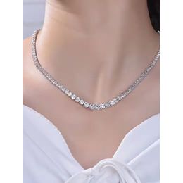 Rougemont Jewellery Necklace 'Luxuri&ouml;ses Zirkonia Collier 45cm' female Silver size 45cm