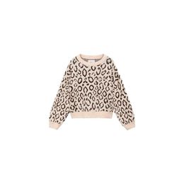 Mango Kids Sweater 'Meow' girl Beige size 5-6 Jahre