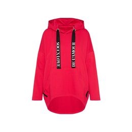 SOCCX Oversized Hoodie mit Logo Print Damen Größe XL rot