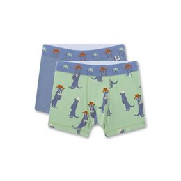 Sanetta Boxershorts Jungen Gr&ouml;&szlig;e 92 taubenblau / hellgr&uuml;n