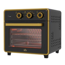 Minibackofen 20L, Pizza-Ofen Mit Umluftfunktion, Heißluftofen Mit Backblech, Grillrost, 90-230?, 1400 W Elektrischer Mini Ofen Mit 1 Std. Timer