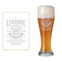 LUXENTU Weizenbierglas mit Gravur Legende seit 80 Jahren 0,5 l