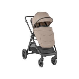 Kikka boo Kombikinderwagen Ava 3 in 1 Babywanne, Babyschale, Gummiräder, Tasche beige