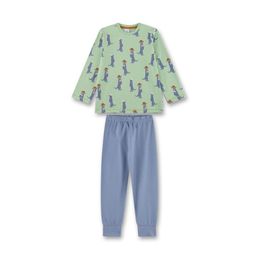 Sanetta Schlafanzug 'Erdm&auml;nnchen' Jungen Gr&ouml;&szlig;e 128 taubenblau / hellgr&uuml;n