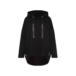 SOCCX Oversized Hoodie mit Logo Print Damen Größe S schwarz