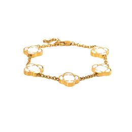 Eternal Armband 'Perlmutt Clover' Herren Gr&ouml;&szlig;e 17 / 20 cm gold