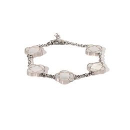 Eternal Armband 'Perlmutt Clover' Herren Größe 17 / 20 cm silber