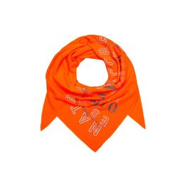 SOCCX Dreieckstuch aus Flauschstrick mit Glitter Print Damen Gr&ouml;&szlig;e One Size orange