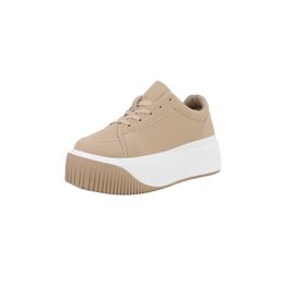 Ital-Design Sneaker Damen Größe 36 hellbraun / weiß