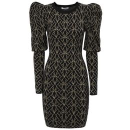 Influencer Knitted dress female Black size L