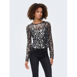 Only Bluse 'ONLPalema' Damen Größe S schwarz / silber