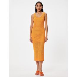 KOTON Kleid Damen Größe L orange