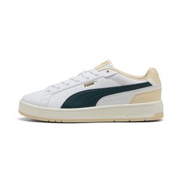 Puma Sneaker 'Court' Herren Gr&ouml;&szlig;e 35.5 sand / dunkelgr&uuml;n / wei&szlig;