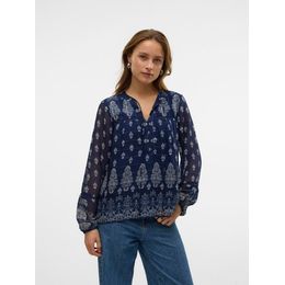 V&eacute;ro Moda VERO MODA Bluse 'VMHEDI' Damen Gr&ouml;&szlig;e S navy / offwhite
