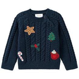 Topomini Baby Weihnachtspullover mit Zopfmuster