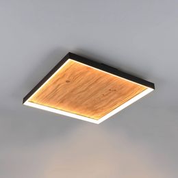Trio LED-Deckenlampe Kalea, Länge 45 cm, holzfarben, Holz
