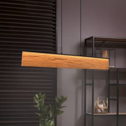 Trio LED-Hängelampe Kalea, Länge 110 cm, holzfarben, Holz