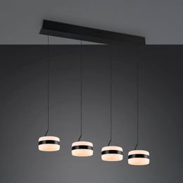Trio LED-Pendellampe Dios, schwarz, Länge 85 cm, CCT, 4-flg.