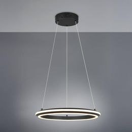 Trio LED-Hängelampe Amador, Ø 45 cm, schwarz matt, Metall, CCT