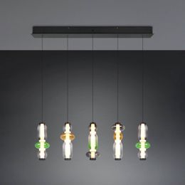 Trio LED-H&auml;ngelampe Minerva, L&auml;nge 100 cm, bunt, Glas, CCT Dimmer