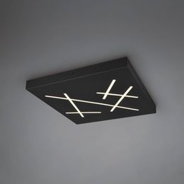 Trio LED-Deckenlampe Snip, schwarz matt, L&auml;nge 50 cm, Metall, CCT