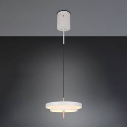 Trio LED-H&auml;ngelampe Keaton, hellgrau, &Oslash; 40 cm, Metall, CCT