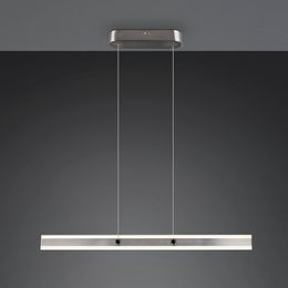 Trio LED-H&auml;ngelampe Arcola, nickelfarben, L&auml;nge 115 cm CCT 2-flg.