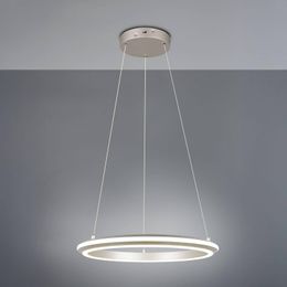 Trio LED-Pendellampe Amador, Ø 45 cm, nickelfarben, Metall, CCT