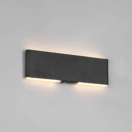 Trio LED-Akku-Wandlampe Conchita, Breite 22 cm, schwarz, Metall