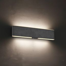 Trio LED-Akku-Wandlampe Conchita, Breite 32 cm, schwarz, Metall