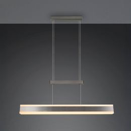 Trio LED-Hängelampe Arcola, nickelfarben, 152 cm, CCT Touchdimmer