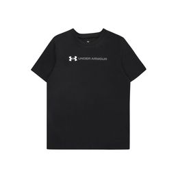 Under Armour Sportshirt Jungen Gr&ouml;&szlig;e 116/122 silbergrau / schwarz / offwhite
