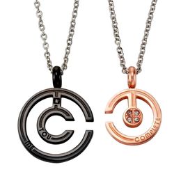 Firetti Partnerschmuck-Set 'YOU COMPLETE ME' mit Zirkonia (4tlg.) Damen Größe One Size rosegold / schwarz / silber