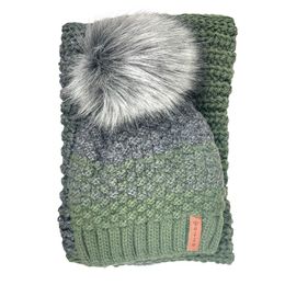 Kumixi Beanie 'Set: M&uuml;tze & Loop Schal' female Green size Onesize