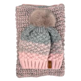 Kumixi Beanie 'Set: M&uuml;tze & Loop Schal' female Pink size Onesize
