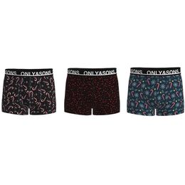 Only & Sons Only & Sons Boxershorts Herren Größe M blau / lila / rot / weiß