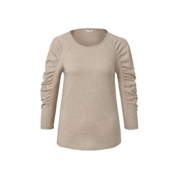 Tchibo - Shirt mit 3/4-Arm - Damen - Gr. L - beige